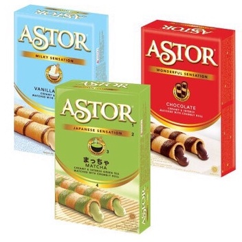 Astor WAFER ROLL STICK CHOCOLATE 40 GRAM DUS BOX BOX STICK GR DOUBLE ...