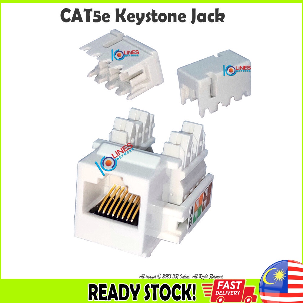 CAT5E CAT6 RJ45 Keystone Jack Inline Coupler Module LAN Cable Network ...