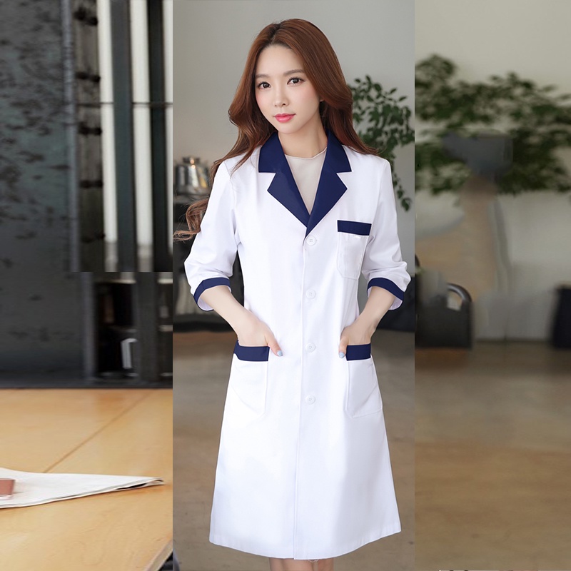 Free Embroidery Lab Gown Lab Coat for Women,Hospital Medical Doctor ...