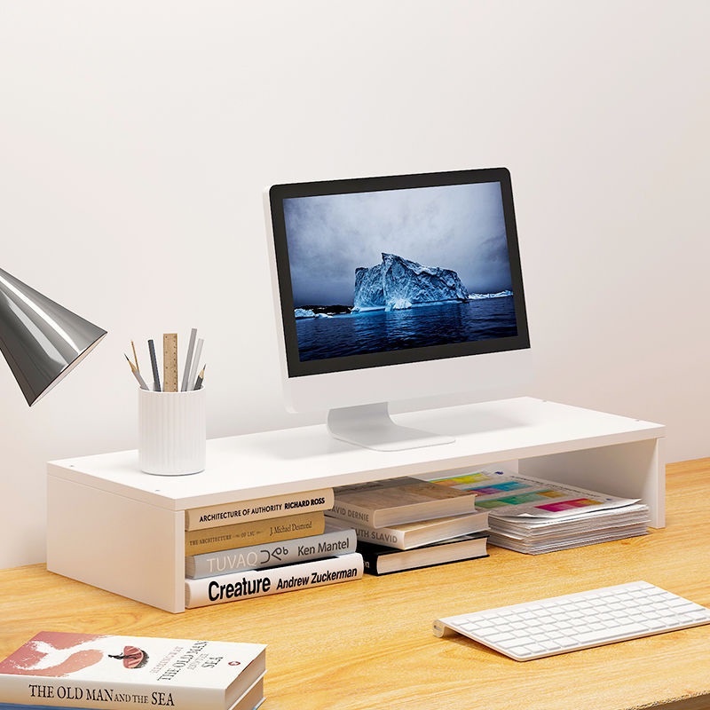 Monitor Screen Stand Shelf Computer Monitor Keyboard Storage Tray Rack ...