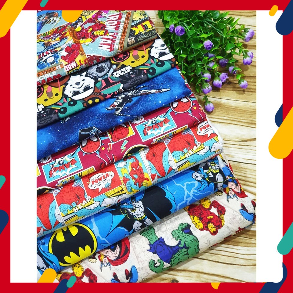 SuperHero Spiderman Superman StarWars Batman Ironman Designer Cotton ...