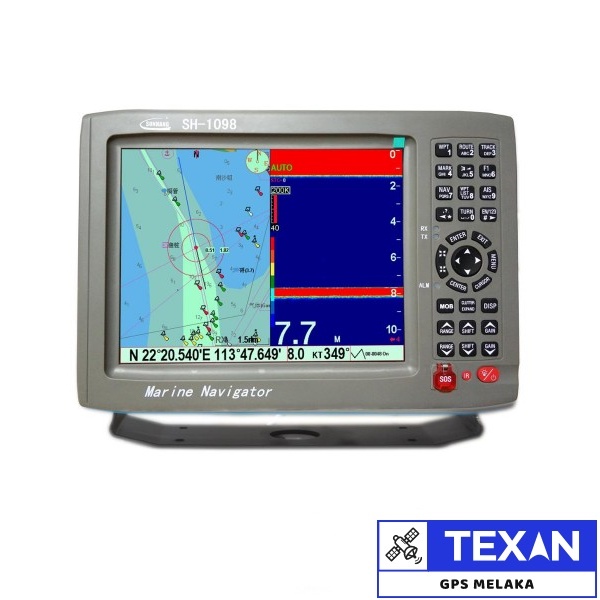SUNHANG SH-1098AF Class B AIS Marine GPS Chartplotter and Fishfinder ...