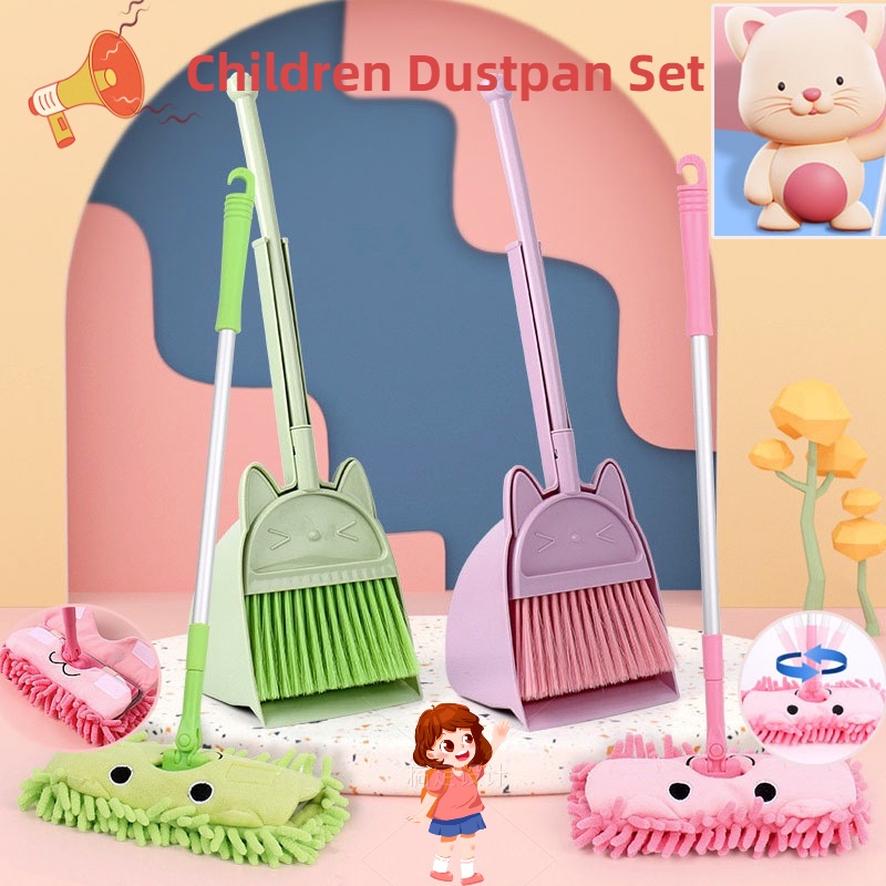 Children Dustpan Set Small Broom Mop Premium Soft Hair Simulation Kids ...