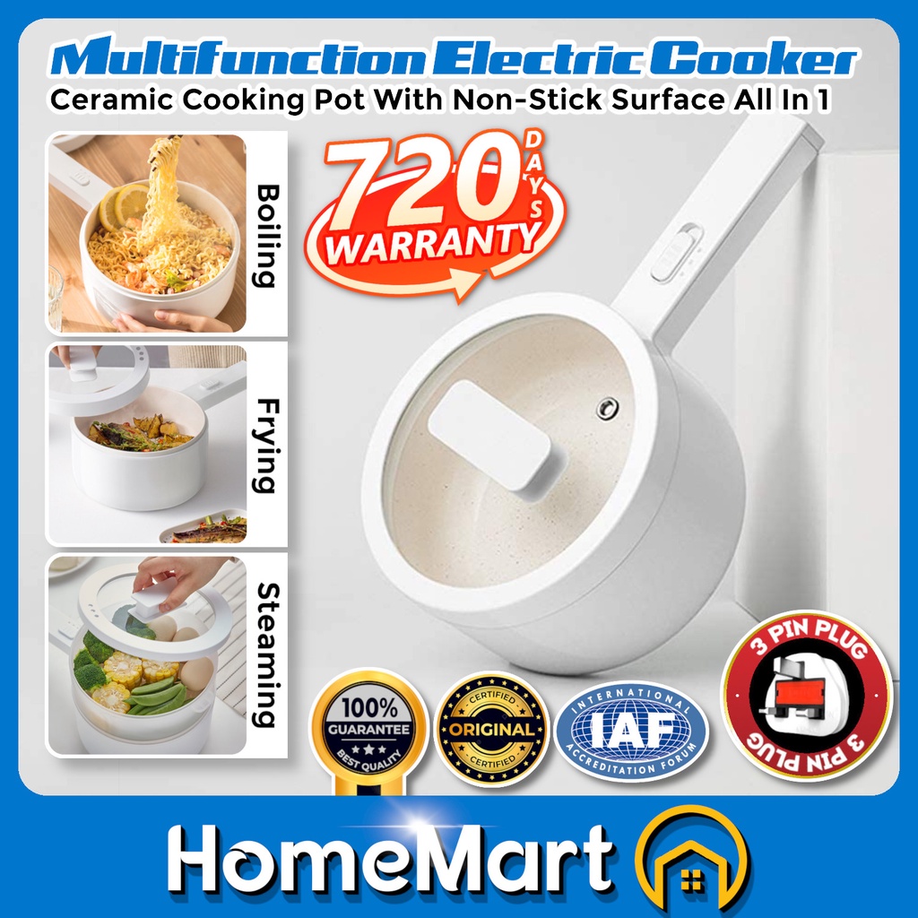 Multifunction Electric Cooker Ceramic Cooking Pot With Non-Stick ...