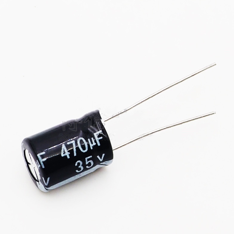 Inline Electrolytic Capacitor 35V470UF Inline Aluminum Electrolytic ...