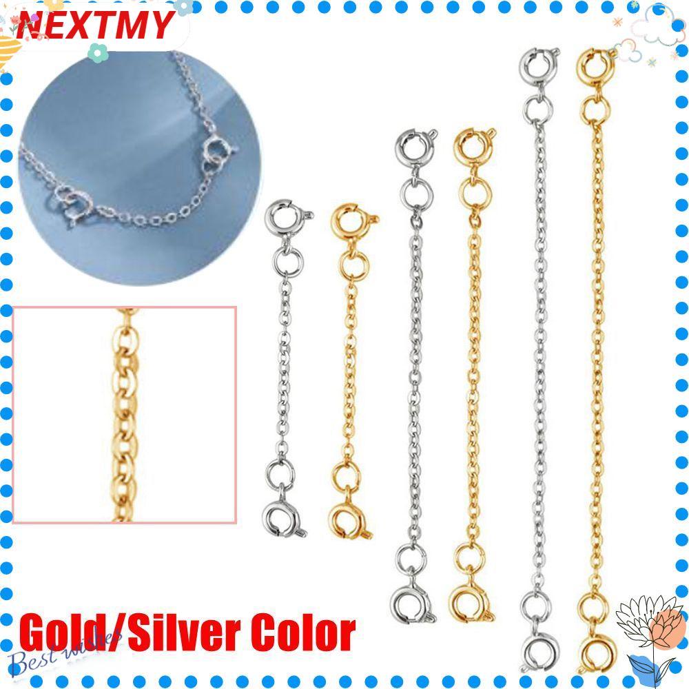 NEXTMY Extender Safety Chain Extender Durable Gold Silver Jewelry ...
