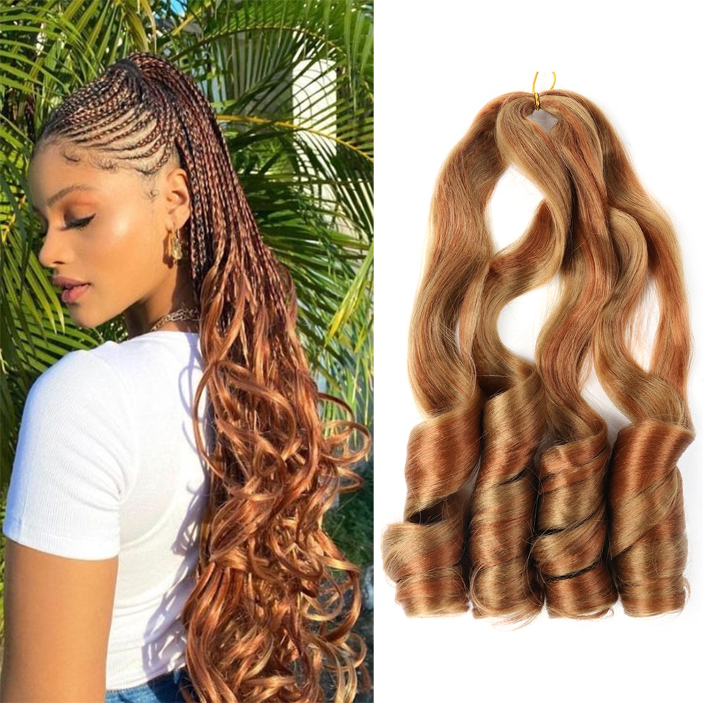 22 inch Long French Curles Synthetic Hair Extensions Loose Wave ...