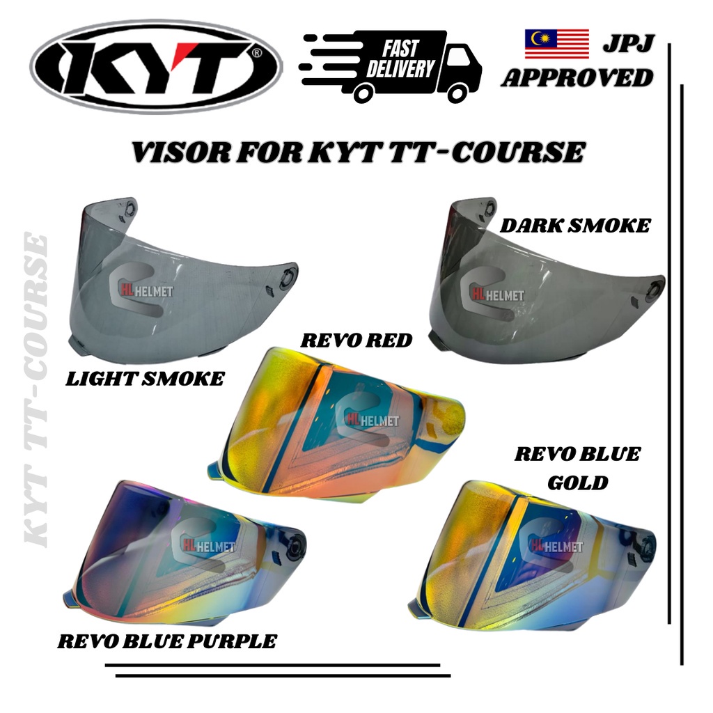 VISOR KYT TT-COURSE ( VISOR SIANG & MALAM KYT TT COURSE )- VISOR HELMET ...