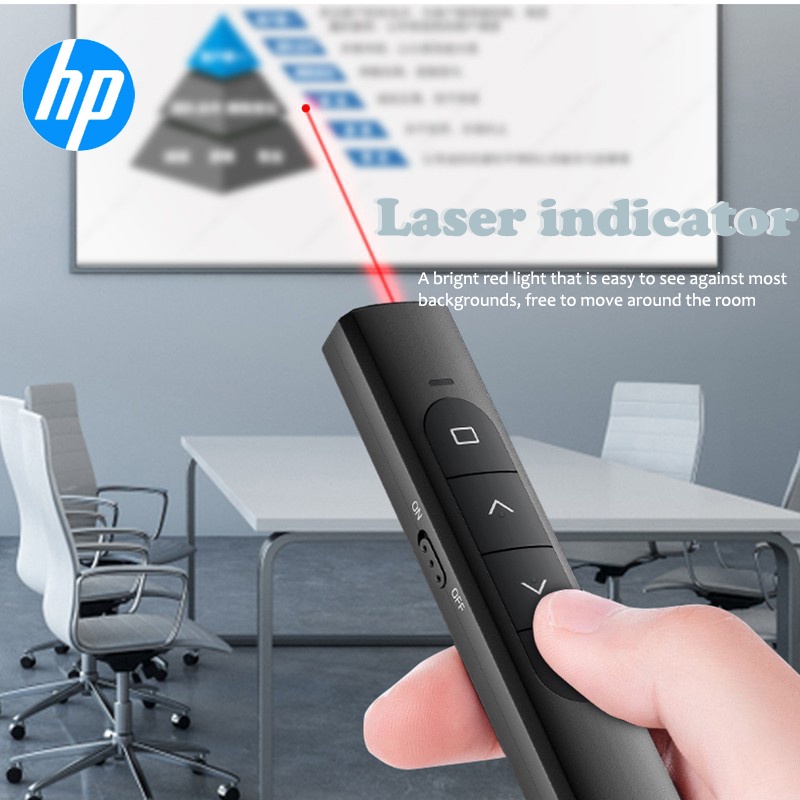 HP SS10 Wireless Presenter Pen PowerPoint Presentation Clicker Remote Flip Pointer Control Pen ...
