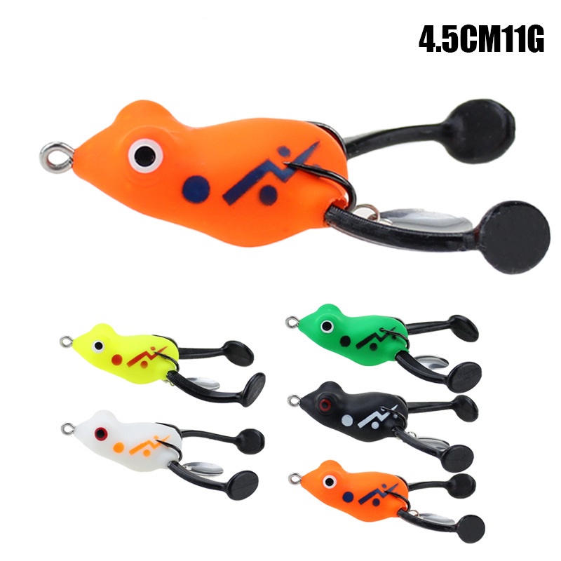 Umpan Casting Katak Soft Frog Lure 5 Colors 4.5cm/11g Soft Thunder Frog ...