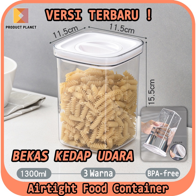 (1300ML) Extra Airtight Twist Lock Transparent Food Storage Container Milk Powder Container ...