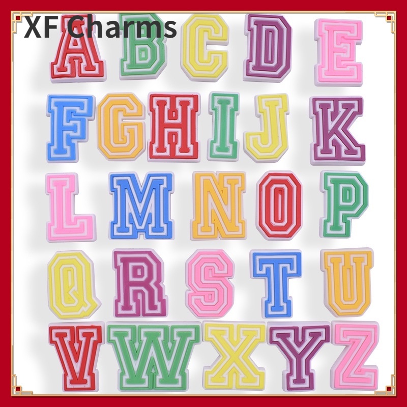 Shoe Charms for Croc Colored Letters and Numbers Jibbit Decoration ...