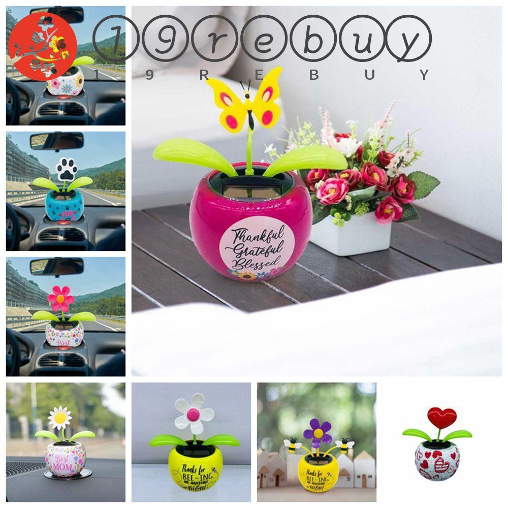 REBUY Auto Interior Decoration Dancing Flower Office Desk Flower ...