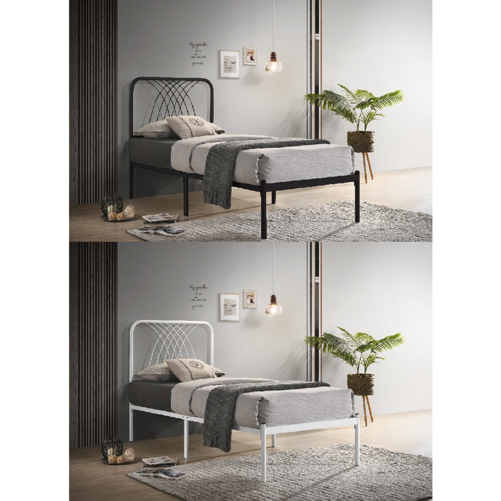 WELLA Metal Single Bed Frame Single Rangka Katil Single Besi Katil Besi ...