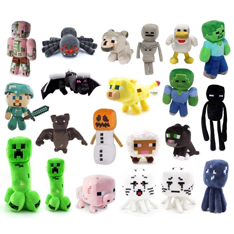 Minecraft Soft Stuffed Plush Toys Doll Iron Golem Zombie Enderman ...