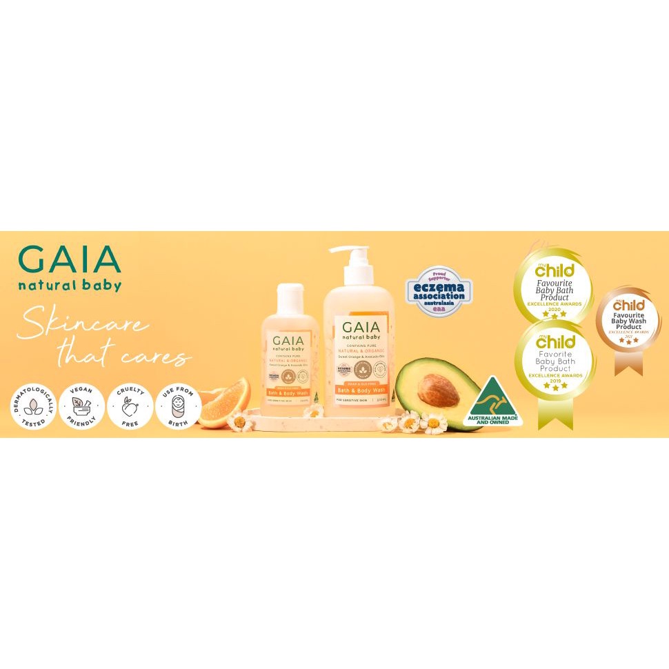 Gaia Baby Organic Natural Baby Body Wash/ Shampoo / Lotion/ Baby Hair ...