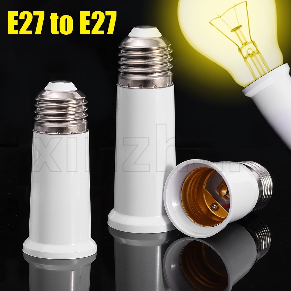 E27 Lengthen Lamp Socket Converter / E27 to E27 Extension Light Holder ...