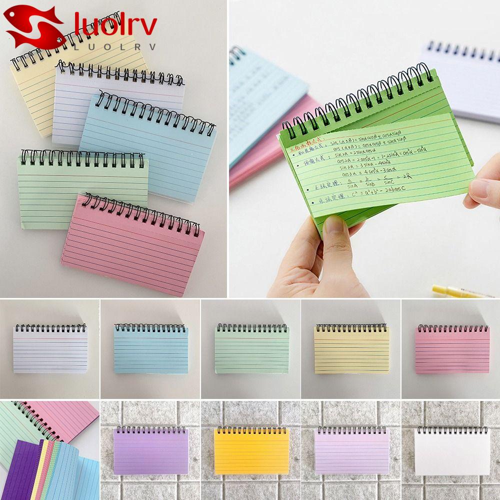 LUOLRV Notepad, Portable Horizontal Line Notebook, Simple Tearable Coil ...