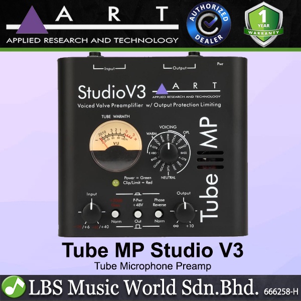 ART Pro Audio Tube MP Studio V3 Single Channel Tube Mic Microphone Instrument Preamp | Shopee ...