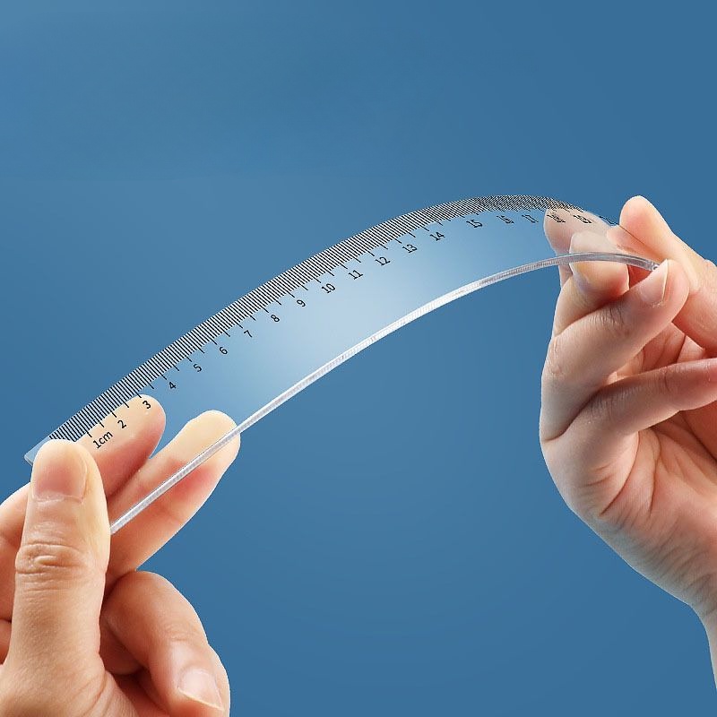 20CM Barbie transparent ruler Students measure drawing straight line ...