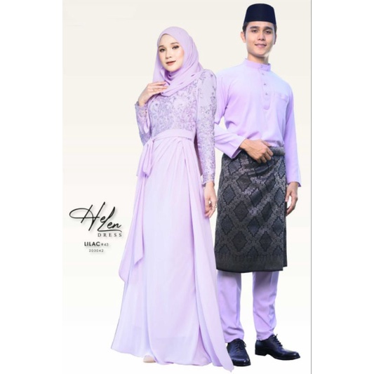 JUBAH DRESS EXCLUSIVE LILAC PURPLE CANTIK BAJU RAYA 2024 BAJU NIKAH ...