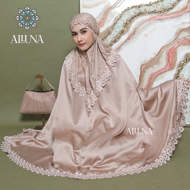 ALLUNA - Luxurious Silk Tile Pearl Angela Adult Mukena | Shopee Malaysia
