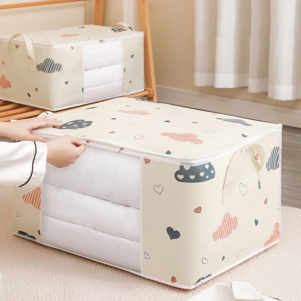 Large Dustproof Storage Boxes with Lids Quilt Storage Bins Zipper ...