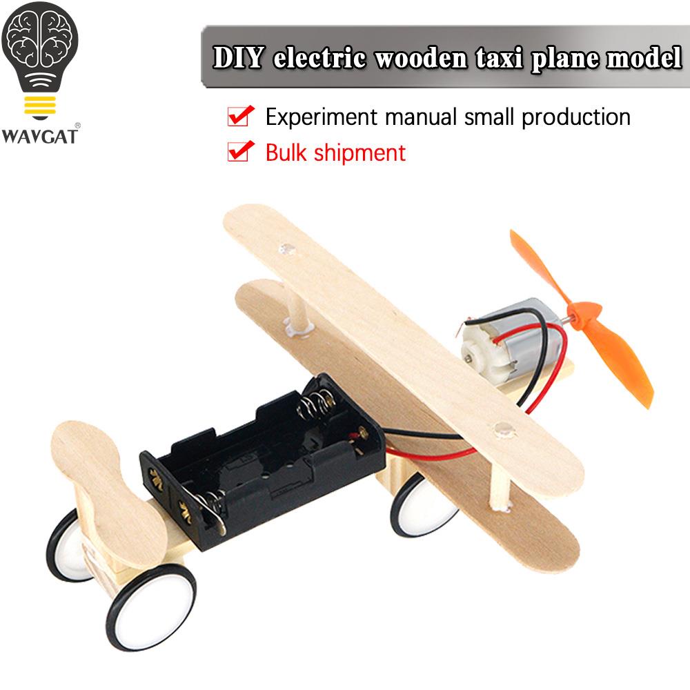 DIY Electric Taxiing Aircraft Model Toys Wooden plane Dual Motor ...