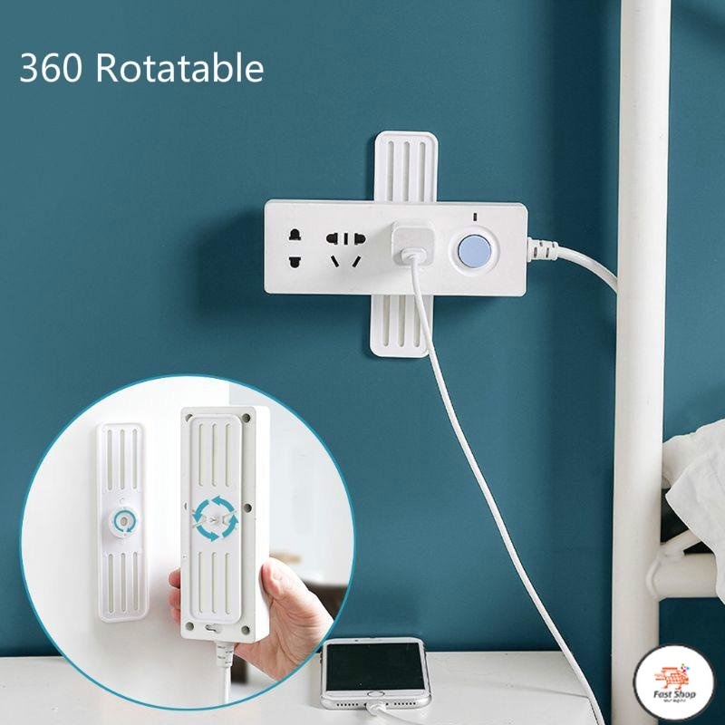 FS 360° Rotating Punch-free Plug Fixer,Rotating Wall Mounted Sticker ...