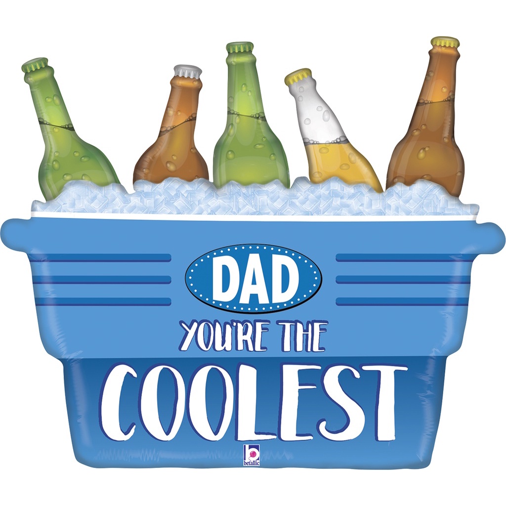 GRABO 33 Inch Foil 'Coolest Dad Cooler' (1pc) Father's Day Deco Balloon ...