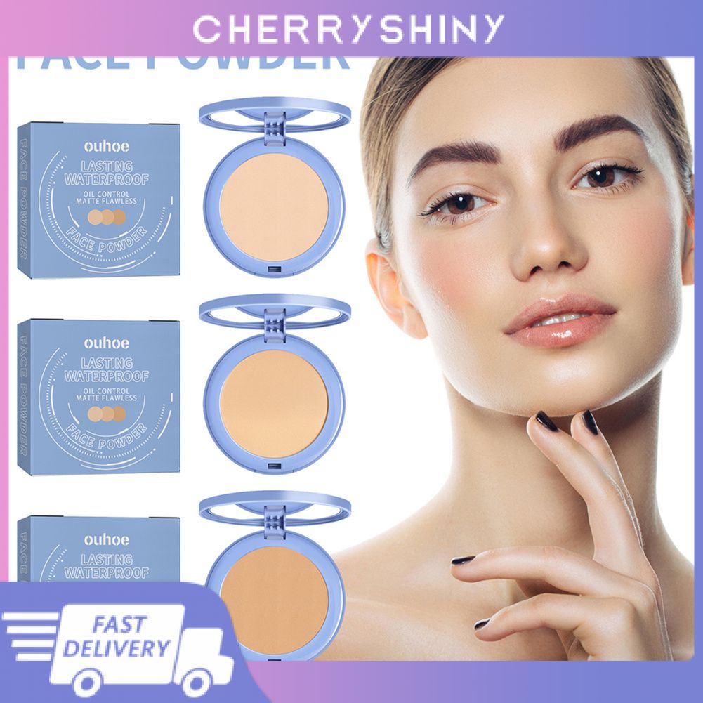 HOT！ Ouhoe Oil-control Compact Powder Waterproof Matte Long Lasting ...