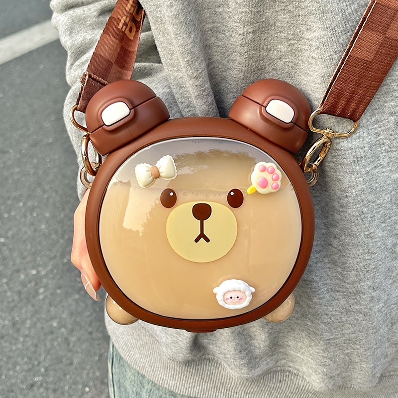2023 Influencer Style Clar Bear Water Cup Girl High-Value Cute tritan ...