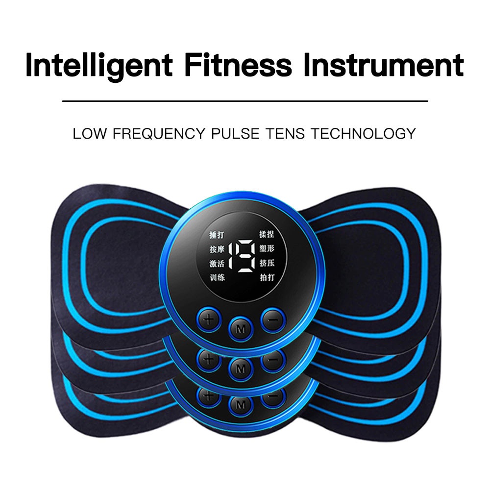 LCD Display EMS Neck Massage Electric Massager Cervical Neck Back Patch ...