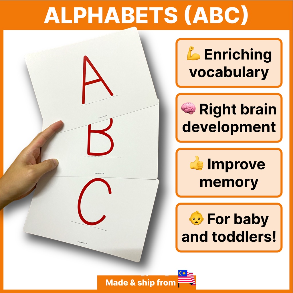 Alphabets ABC Flash Cards for Kids, Baby, Big Flash Card, Flashcard ...