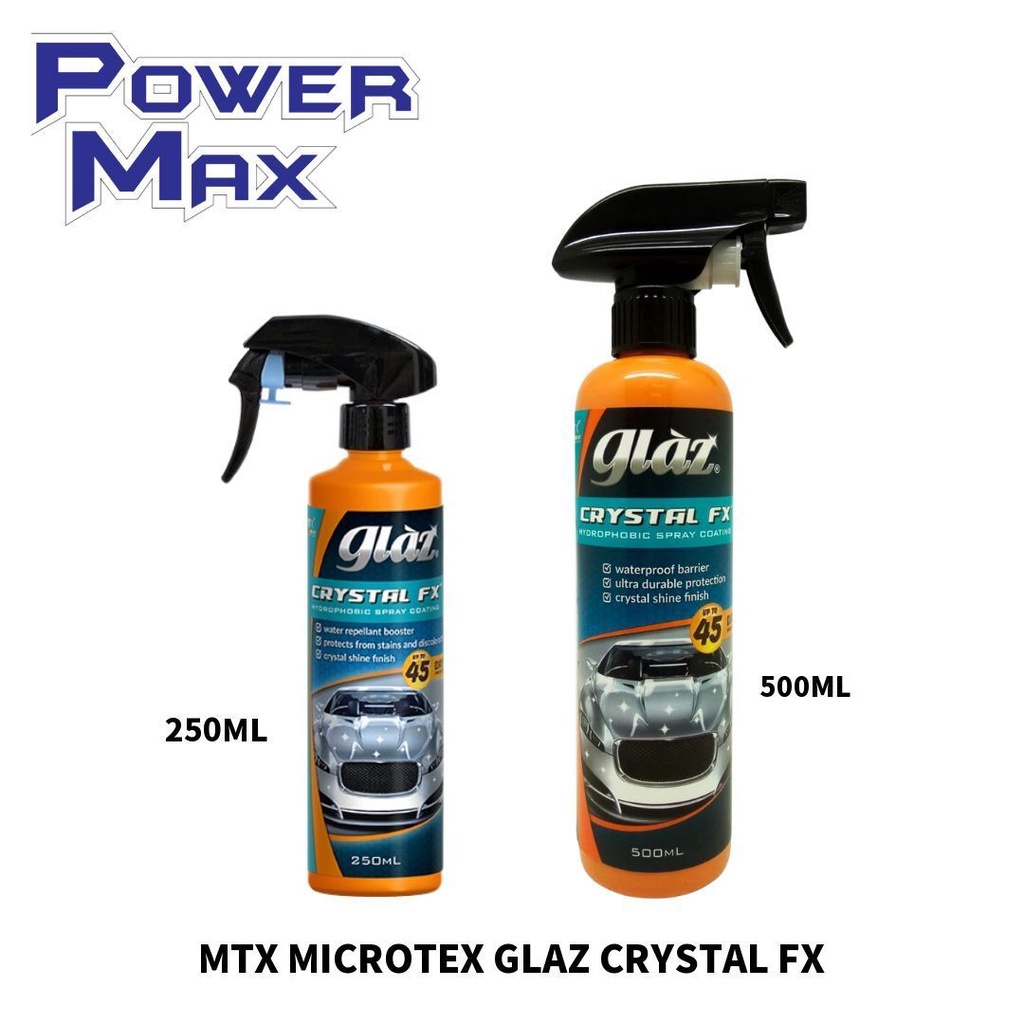 MTX MICROTEX GLAZ CRYSTAL FX ( HYDROPHOBIC SPRAY COATING ) | Shopee ...
