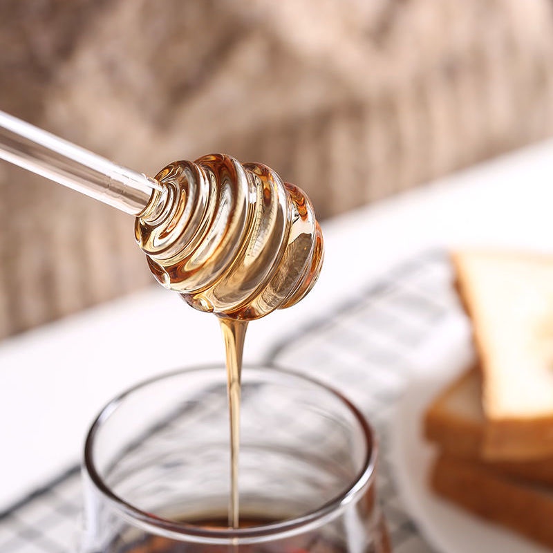 Food Tools Honey Stir Stick Creative Cute Glass Long Handle Coffee Jam ...