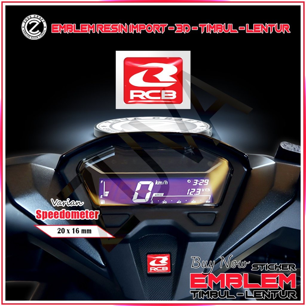 Honda SPIDOMETER EMBLEM RCB LOGO embossed STICKER MOTORCYCLE ...