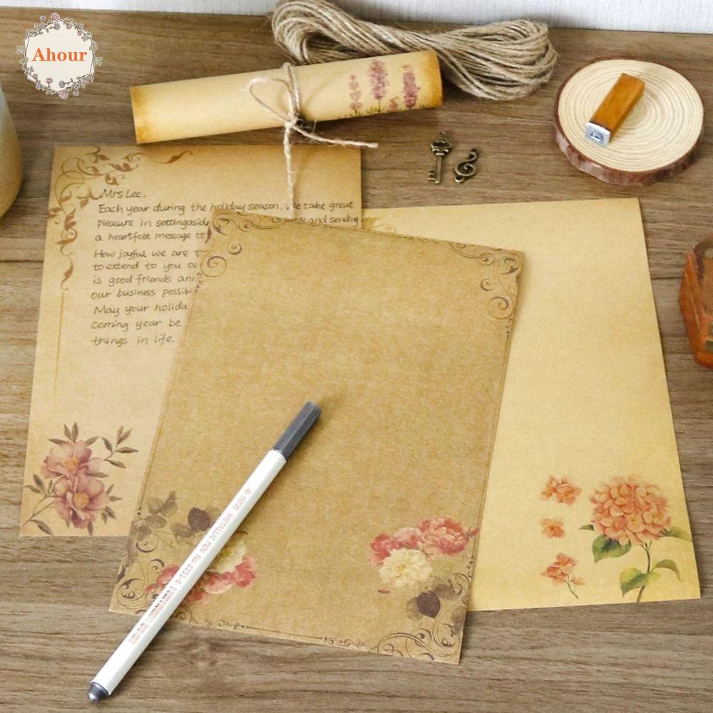AHOUR Stationery Envelope Love Letter Writing Paper Letter Pad with ...