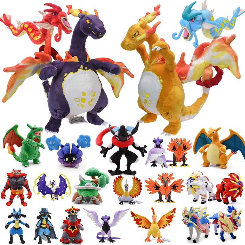 Big Size Pokemon Plush Toy Lucario Fennekin Mewtwo Charmander Shiny Ho ...
