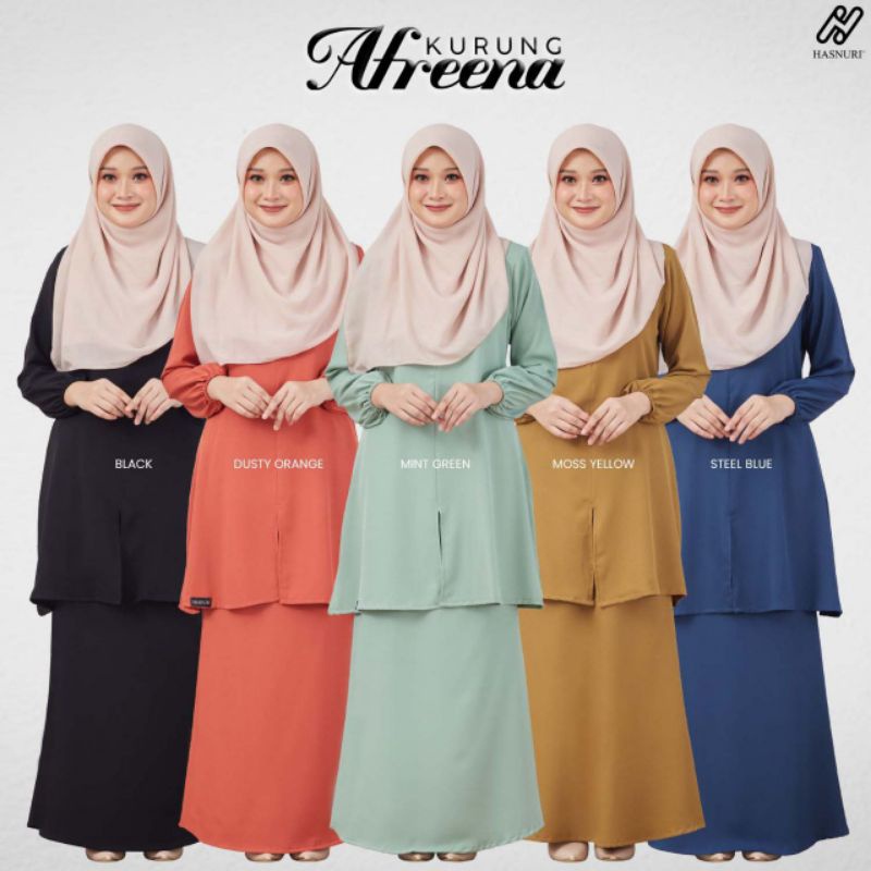 KURUNG AFREENA HASNURI READY STOCK KURUNG MODEN KAIN LEMBUT DAN SELESA ...