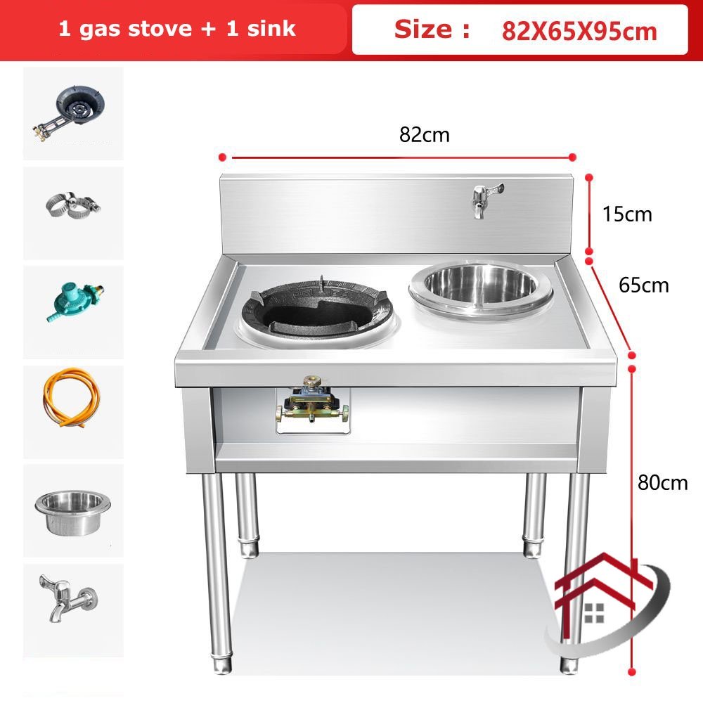 Stainless Steel Gas Stove Shelf Burner Double Stove Fire Stove ...