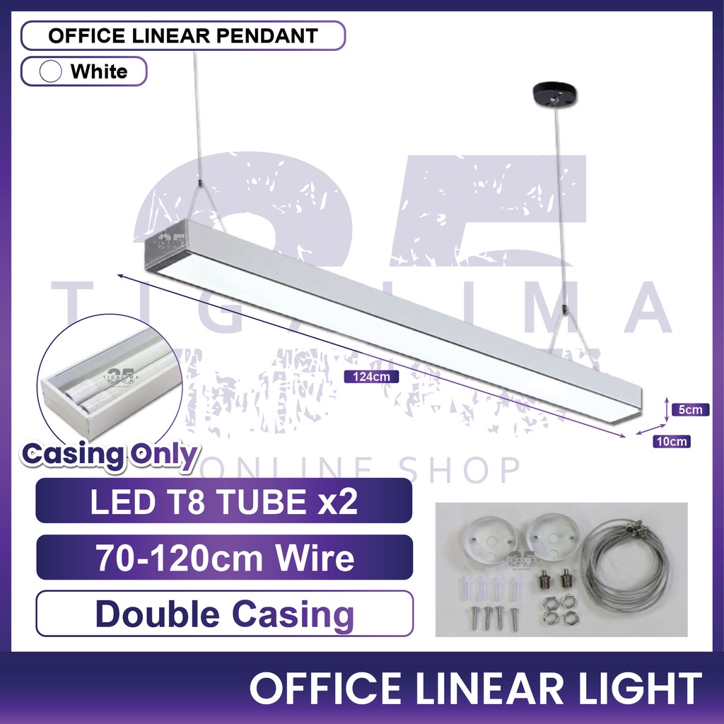 Office Linear Light LED Office Pendant Light Lamp T8 LED Tube Fixtures ...