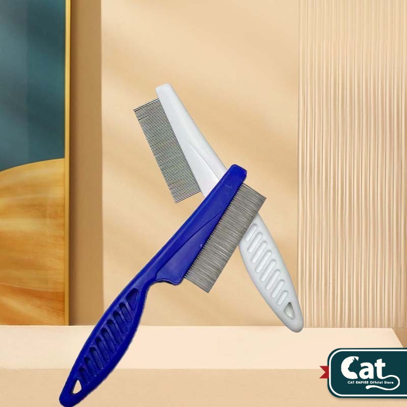 Cat Empire Pet flea comb Sikat Kutu cat lice comb stainless steel ...