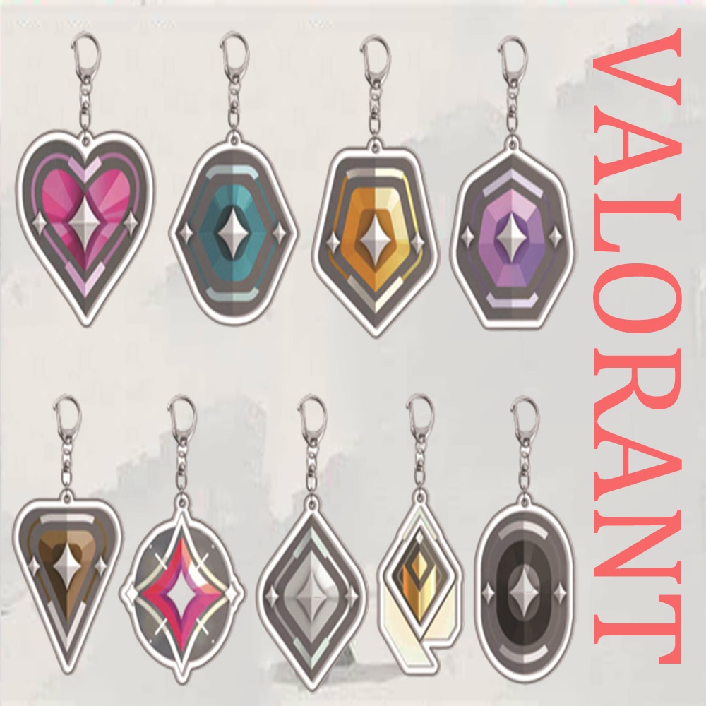 VALORANT Anime Game Keychains Double-Sided Sova Cypher Man Keyring for ...