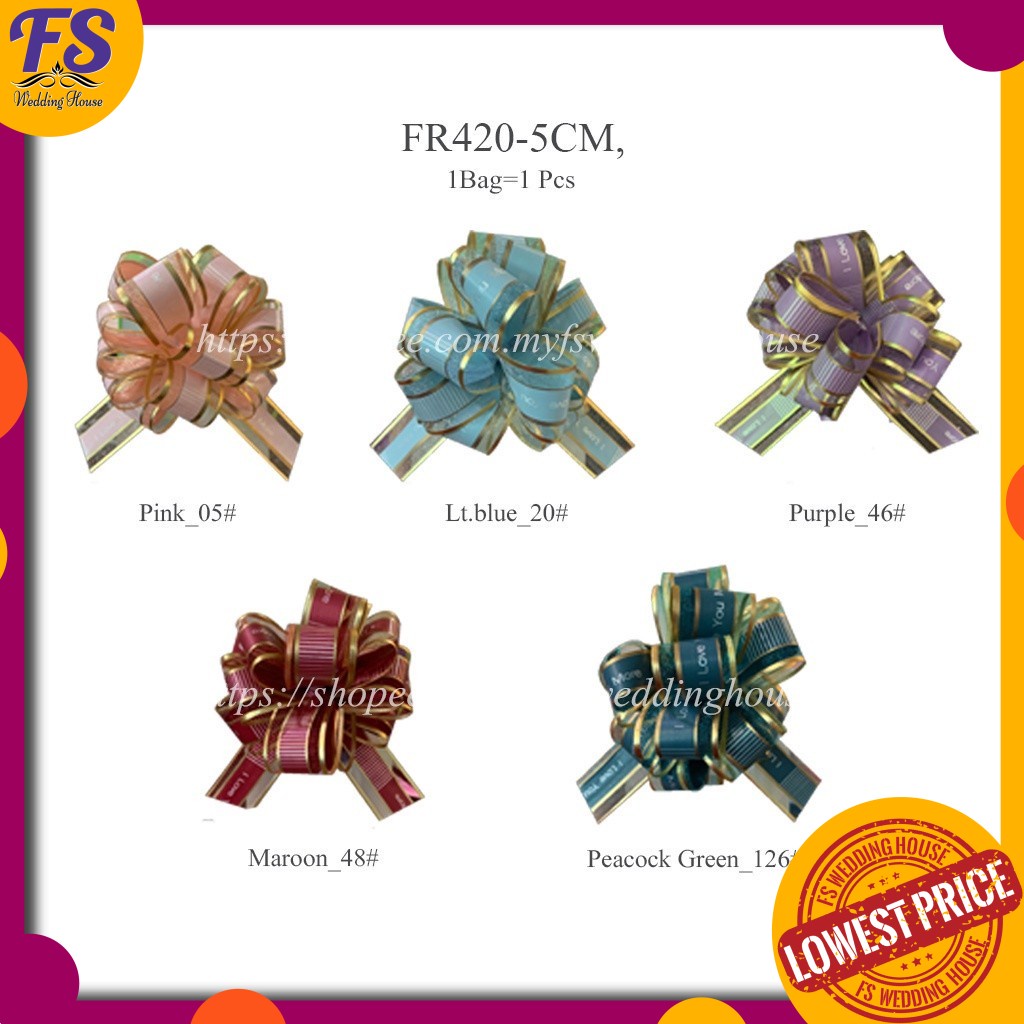 3/5CM Handmade Pull Bow Ribbon Flower Birthday Wedding Car Festival ...