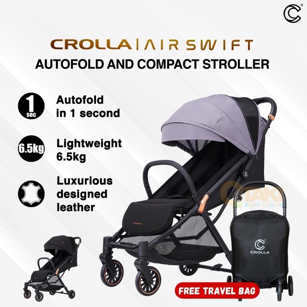Crolla Air Swift Baby Stroller, Auto Fold, Lightweight and Compact ...