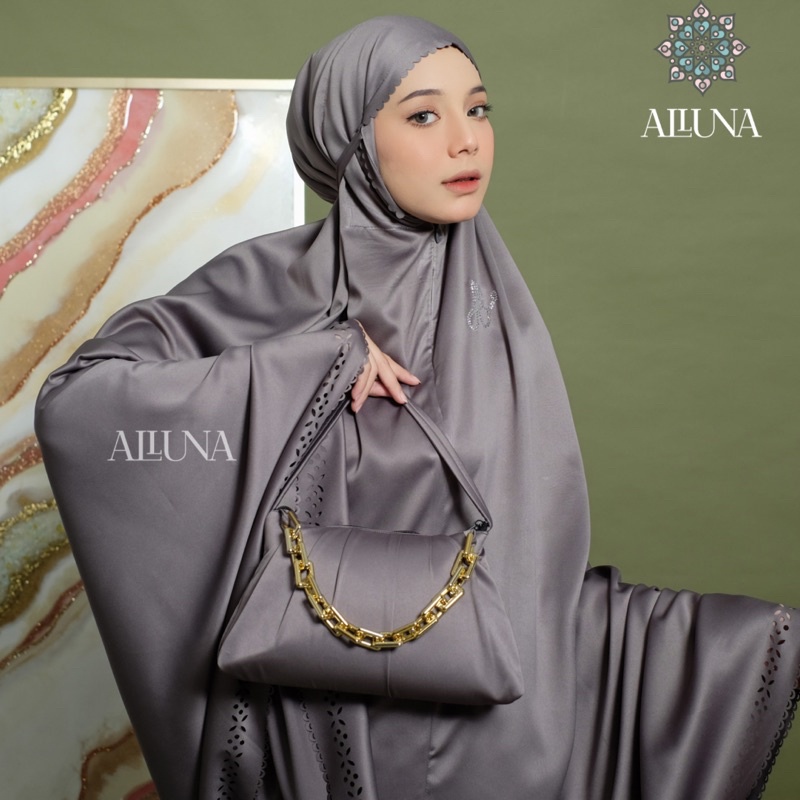 ALLUNA - Silky Daily Lasercut 2in1 Chain Series Aleena Adult Mukena ...