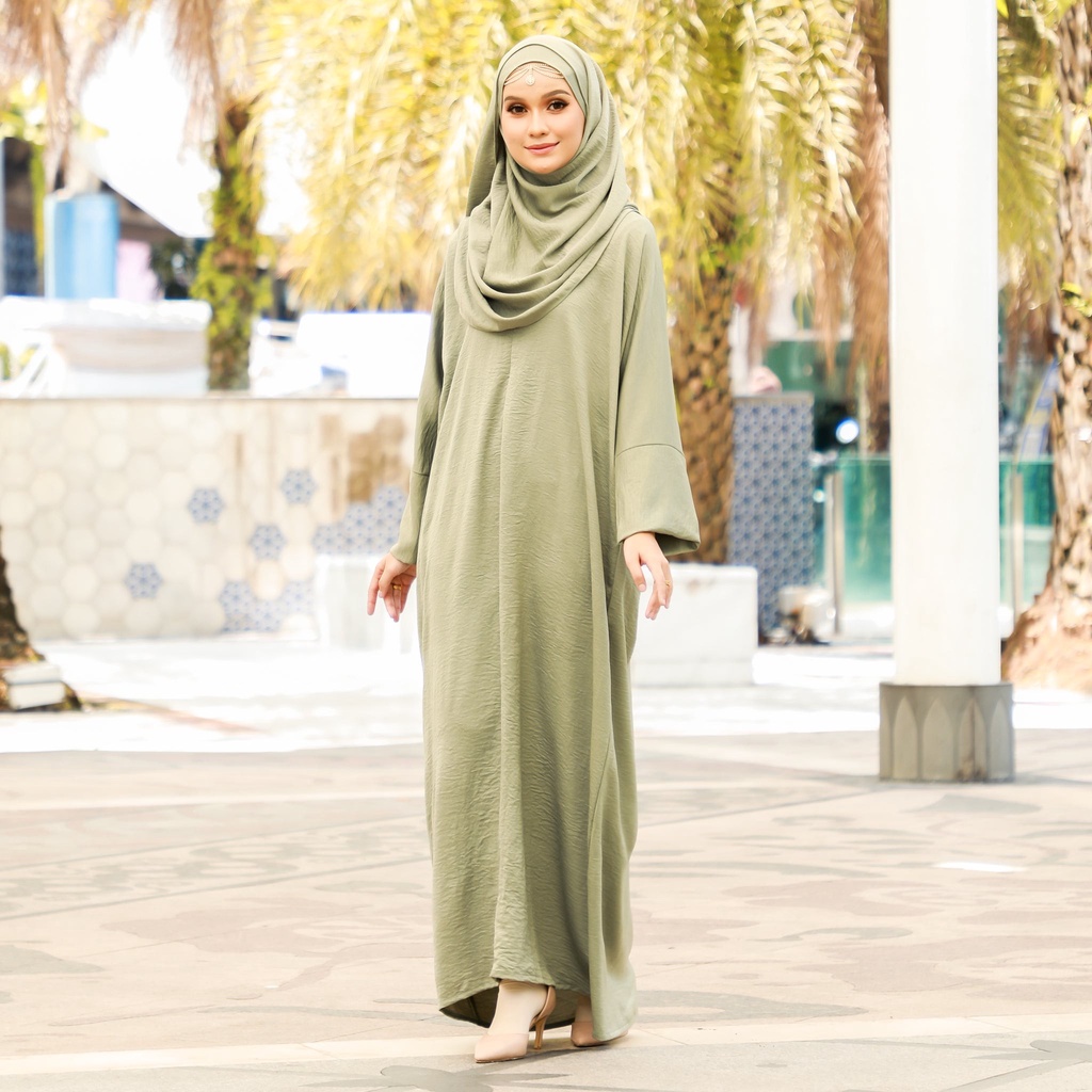 Kaftan Khadija - Pistachio Green KF15 | Shopee Malaysia