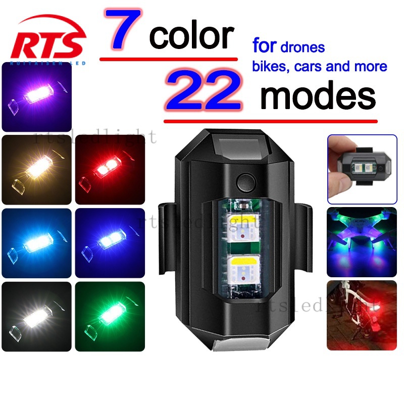 【Ready Stock】led Rechargeable Flashing Lights Modified Drones Lights Night Flight Lights fit for ...