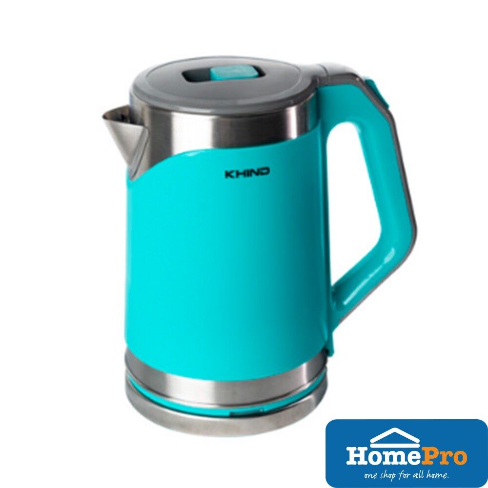 Khind Kettle EK2010 1500W 2L Cool-Touch Stainless Steel Turquoise ...